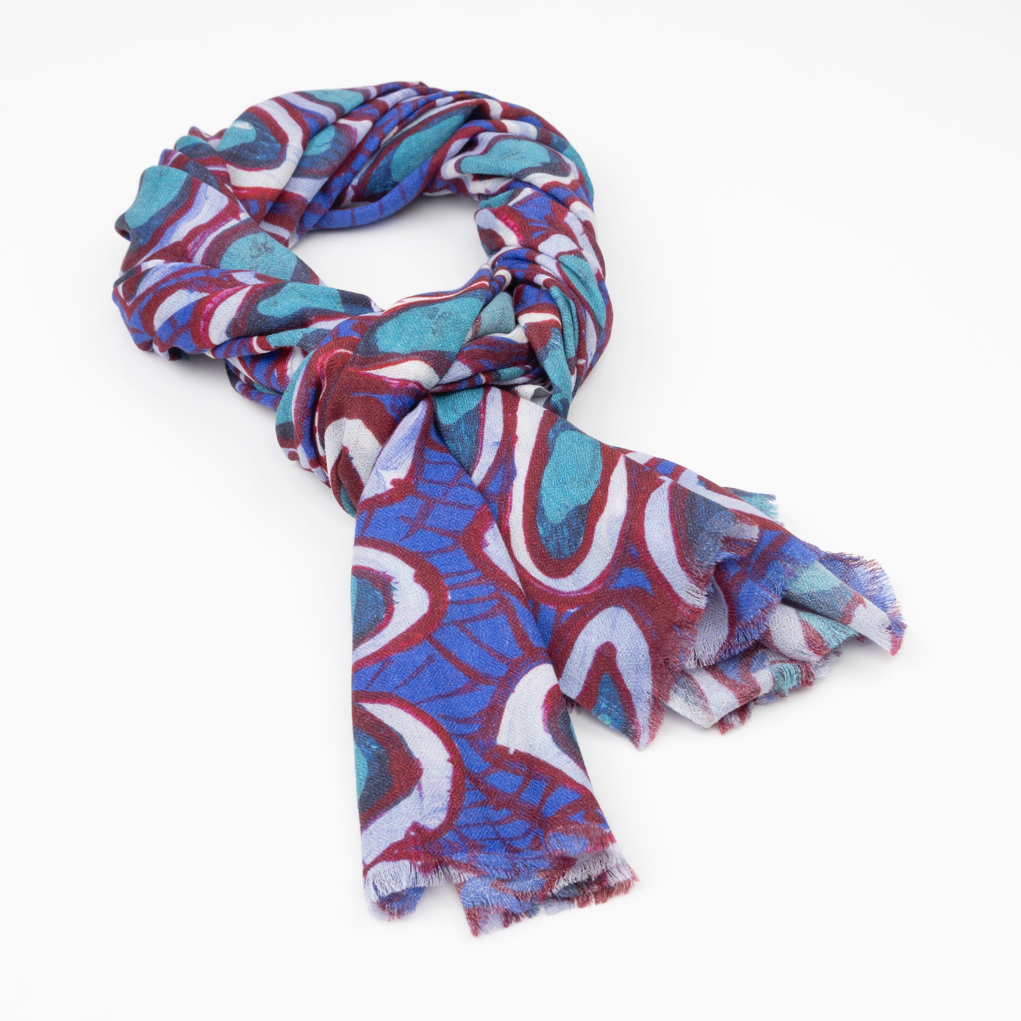 Wildflowers – Luxury Cashmere Scarf – Designed by Carol Martin – Kirrikin